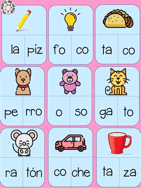 Fichas de Primaria Las sílabas