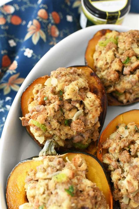Sausage Stuffed Acorn Squash Meal Best Crafts And Recipes