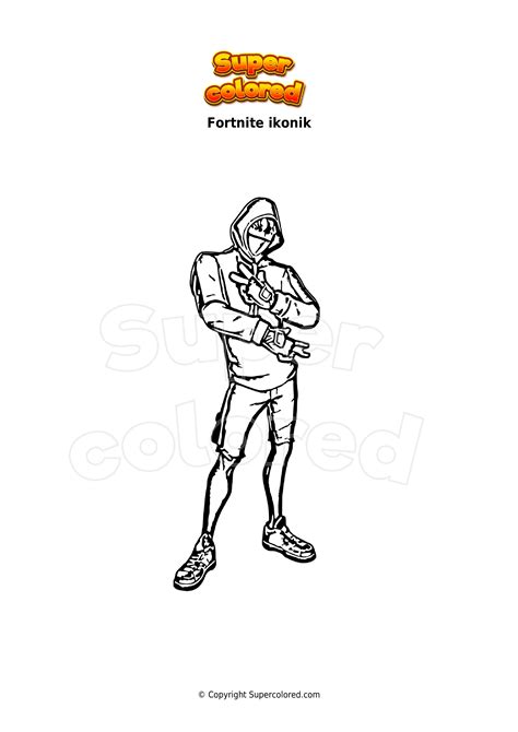 Dibujo Para Colorear Fortnite Ikonik Supercolored