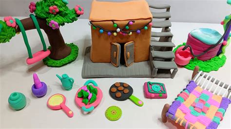 DIY Polymer Clay Miniature House Kitchen Set Waterwell Rickshaw