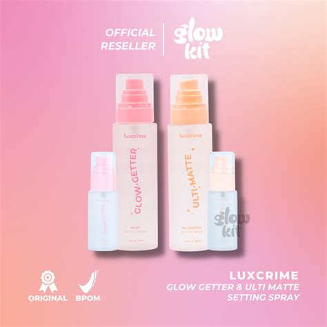 Jual Luxcrime Ulti Matte Oil Control Setting Spray Glow Getter Dewy