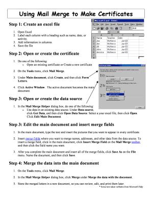 Fillable Online Using Mail Merge To Make Certificates Fax Email Print