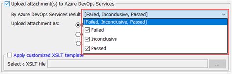 manually uploading testarchitect test results to azure devops services