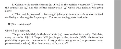consider in a one dimensional problem a particle of
