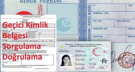 Geçici Kimlik Belgesi Sorgulama Geçici Kimlik Belgesi Doğrulama NVİ