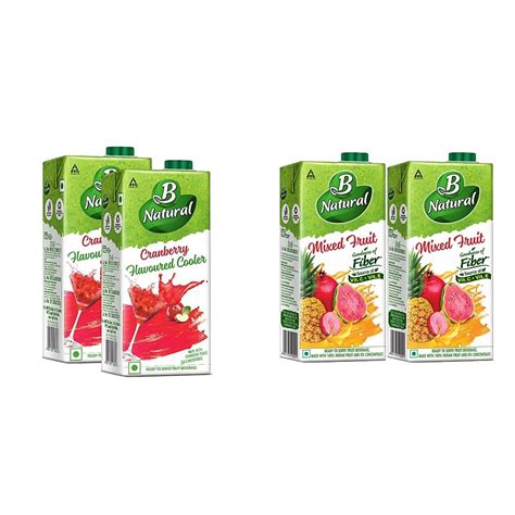 B Natural Cranberry Flavoured Cooler Pack Of B Natural Mixed Fruit