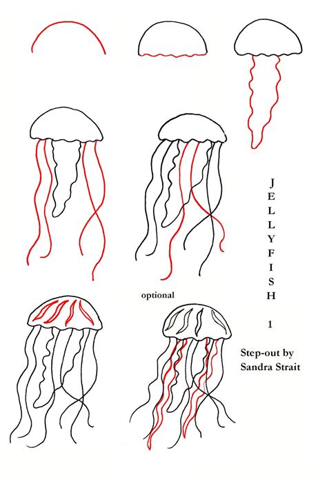 How To Draw A Jellyfish Step By Step