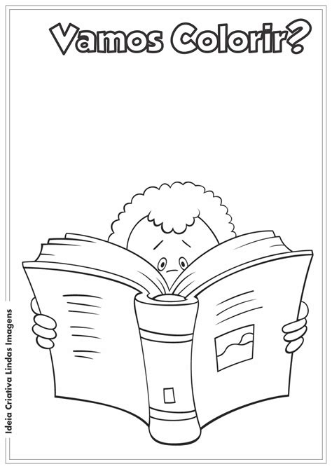 Desenho Para Colorir Dia Do Livro Infantil