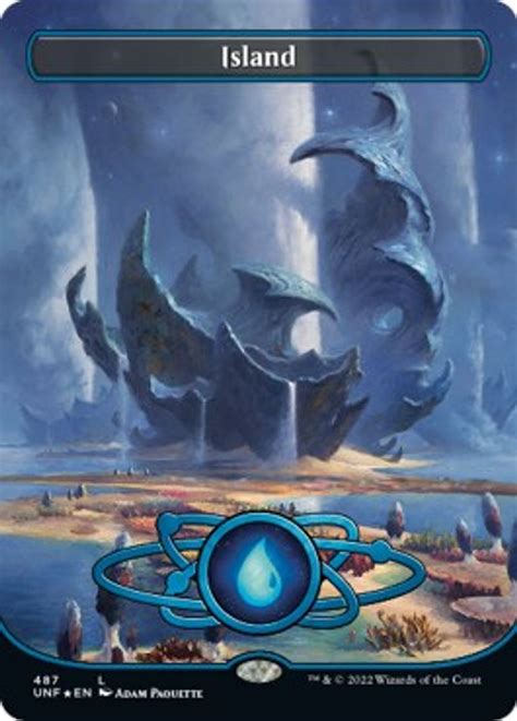 Island Borderless Galaxy Foil Unfinity Magic The Gathering