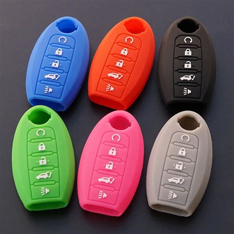 Silicone Key Fob Cover Case Protect Hood Skin Set Cap For Nissan