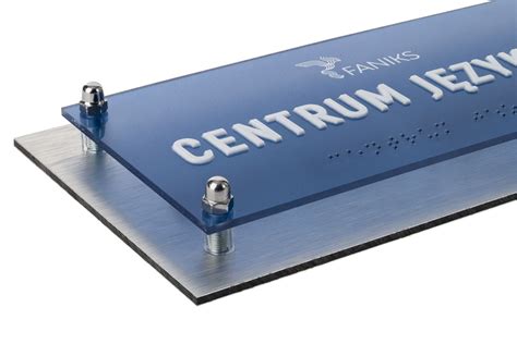 Tabliczka Przydrzwiowa Z Dibondu I Plexi Z Alfabetem Braille A Wym