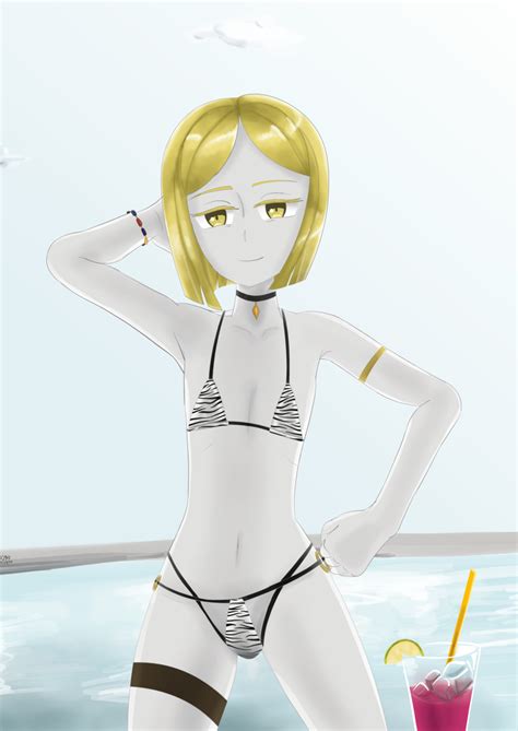 Rule 34 Almost Naked Bikini Cybo Flat Chest Half Dressed Humanoid