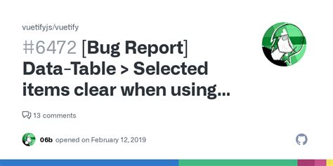 Bug Report Data Table Selected Items Clear When Using Server Side