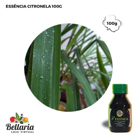 Essência Citronela 100g Loja Bellaria Essência Base Frasco