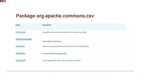criação e leitura de csv com apache commons csv youtube