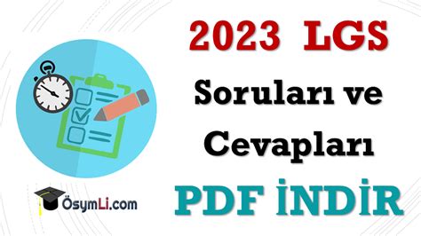 2023 LGS Soruları ve Cevapları PDF İndir Osymli