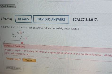 solved find each limit if it exists a limx→∞x6−8x5 1 b