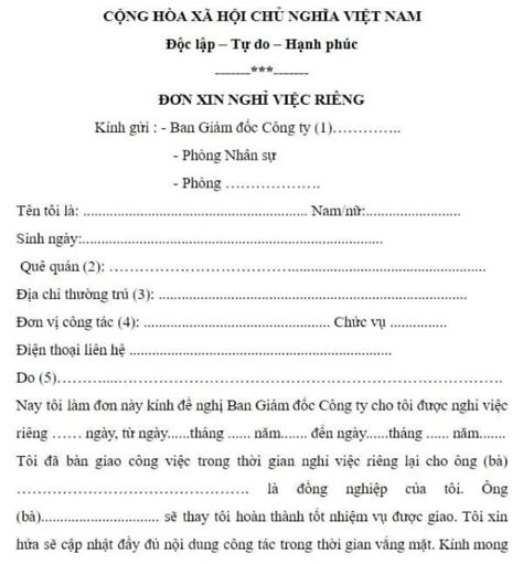 Top 8 mẫu đơn xin nghỉ việc thôi việc chuyên nghiệp nhất mới nhất