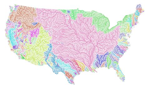 America S Circulatory System Amazing Map Of U S River Basins The