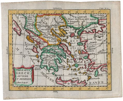 Carte De La Grece Anciene Et Moderne Sanders Of Oxford