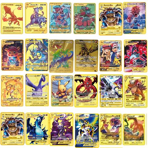 Cartas Pok Mon En Espa Ol De Metal Cartas De Hierro Mewtwo Pikachu Gx