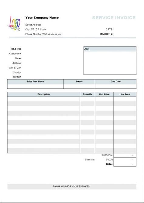 Free Blank Invoice Templates 30 Pdf Eforms Blank Invoice Template
