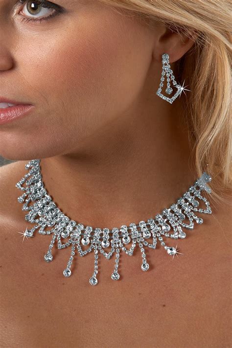 Rhinestone Jewelry Necklace Sets Wholesale