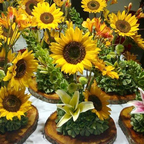 Hermosos Centros De Mesa De Girasoles Queen S Floral Art