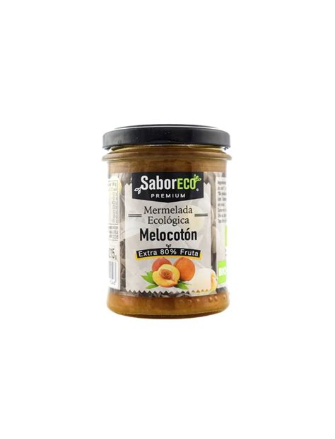 Mermelada ecológica de melocotón BIO 212 g Saboreco