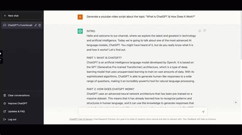 Verwenden Sie Chatgpt Um Ein Youtube Skript Zu Erstellen