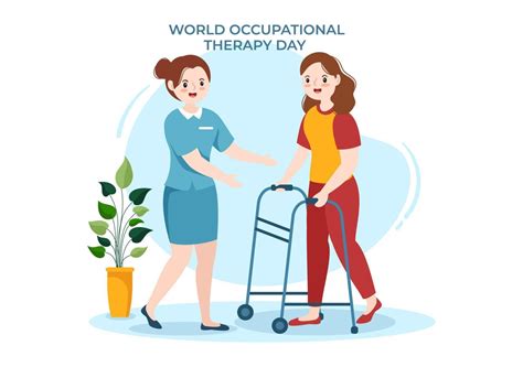Celebraci N Del D A Mundial De La Terapia Ocupacional Ilustraci N Plana