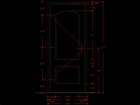Puerta Corrediza En Autocad Librer A Cad