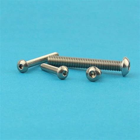 50 Stück rostfrei M6 x 40 mm Linsenkopfschrauben mit Innensechskant