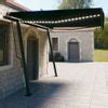Toldo Retráctil Toldo Parasol Marquesina Manual Con Led Gris