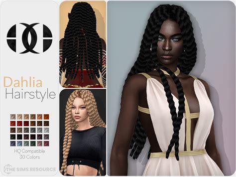 The Sims Resource Dahlia Hairstyle