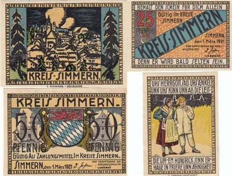 Deutschland Deutsches Reich 25 50 Pfennig 1921 Notgeldschein Notgeld
