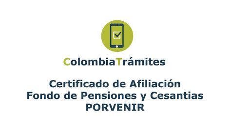 Descargar Certificado de Afiliacion Porvenir ColombiaTrámites YouTube
