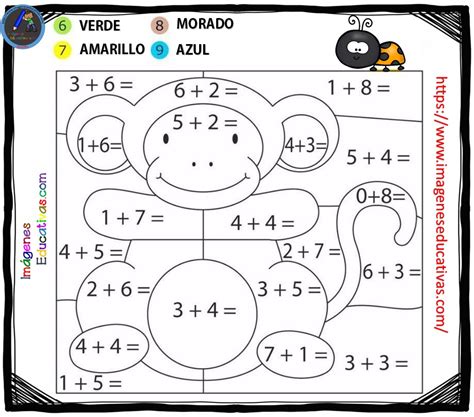 COLOREAR POR NÚMEROS SUMAS Y RESTAS 1 Imagenes Educativas
