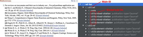 example of nested references left text shown in article right xml download scientific