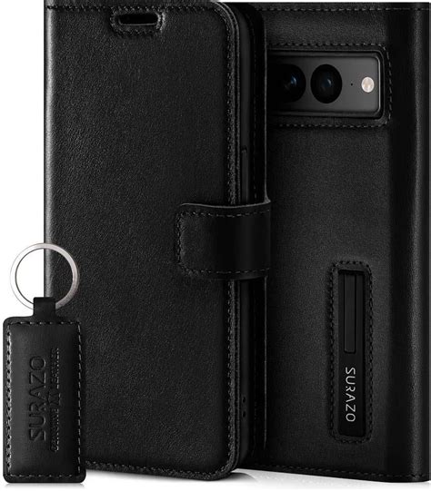 Etui Na Telefon Surazo Ze Skóry Naturalnej Wallet Case Costa Czarna