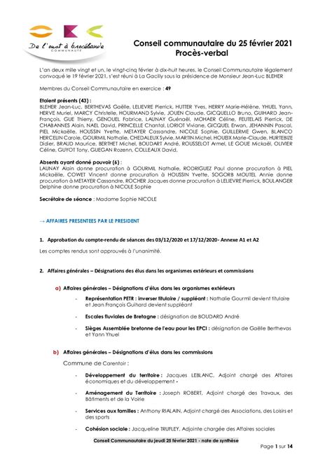 Calaméo PV Conseil communautaire 25 02 2021