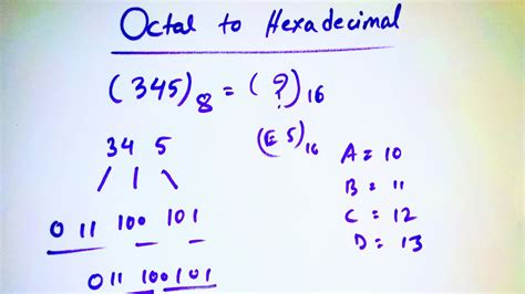 octal to hexadecimal number convert youtube