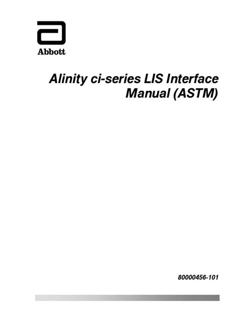 alinity interfacing mannual astm pdf internet protocol suite port computer networking