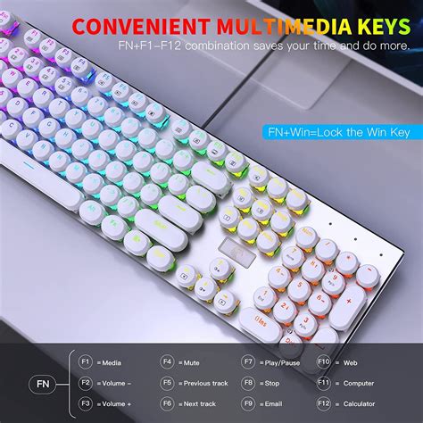 E Yooso Z 88 Mechanical Gaming Keyboard Typewriter Style Usb Wired