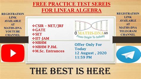 free linear algebra practice series csir net slet gate iit jam nbhm nbhm p hd