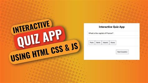 Build A Dynamic Quiz App With HTML CSS And JavaScript Step By Step