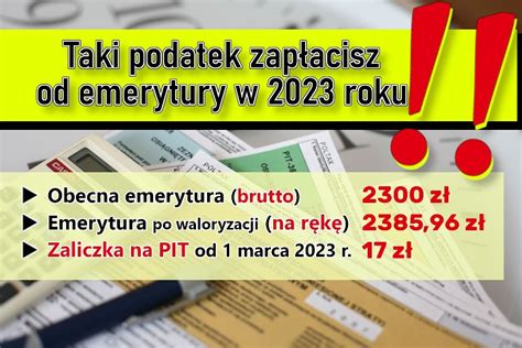 Waloryzacja emerytur 2023 więcej emerytów zapłaci podatek od