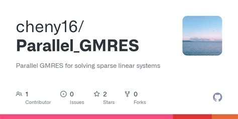 github cheny16 parallel gmres parallel gmres for solving sparse linear systems