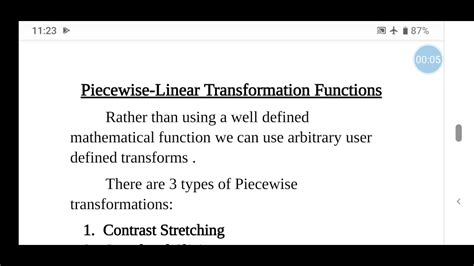 piecewise linear transformations youtube