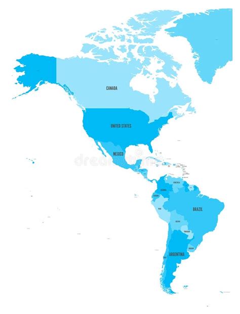 A Map North And South America Stock Illustration Illustration Of